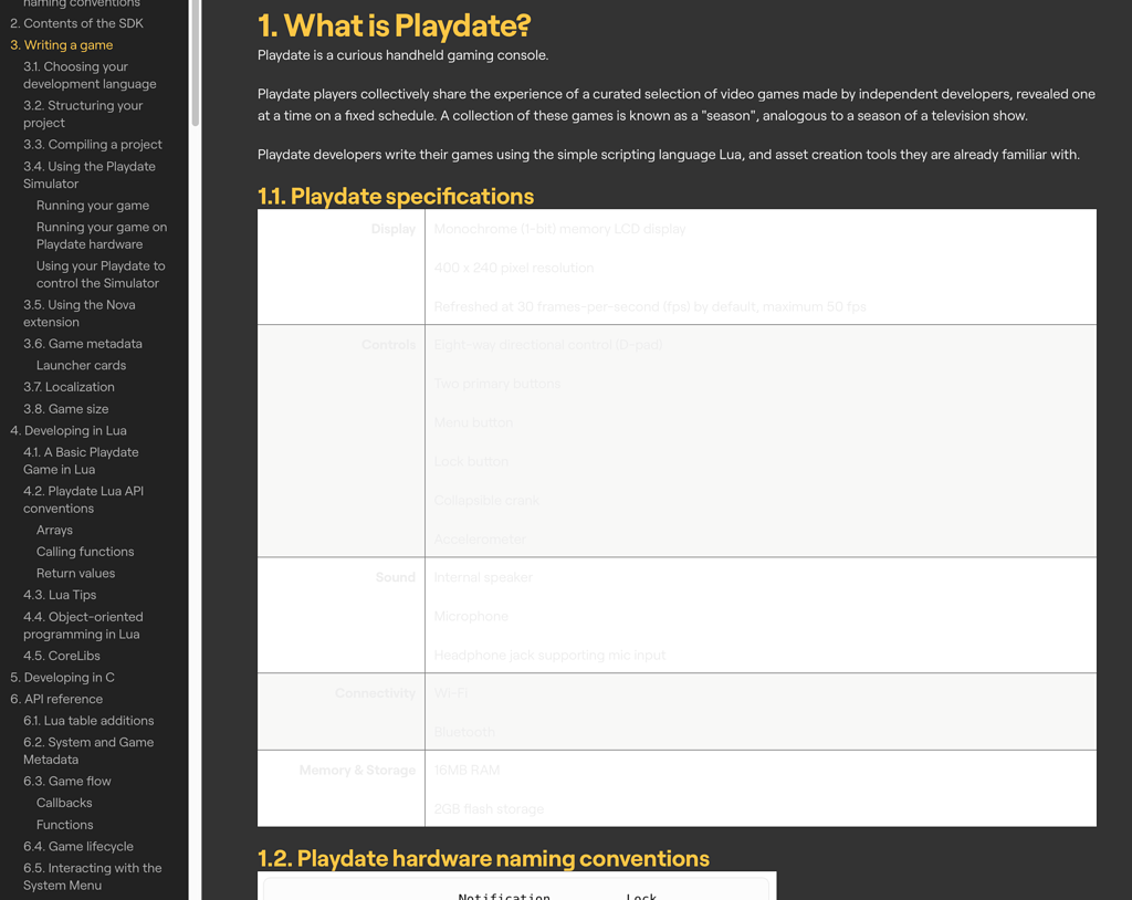 SDK Documentation in Dark Mode Issues - Playdate Developer Forum