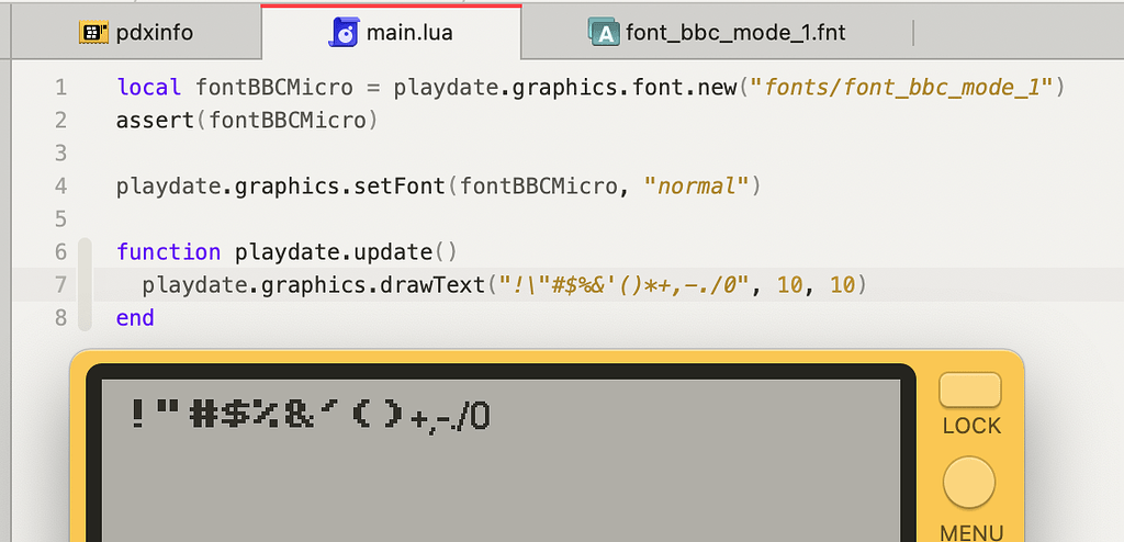 Font Issue - Help! - Playdate Developer Forum