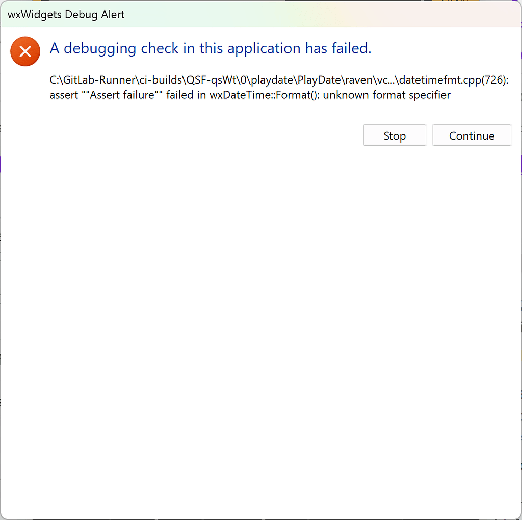 Simulator Error - "Debugging Check in This Application has failed" - Playdate Developer Forum