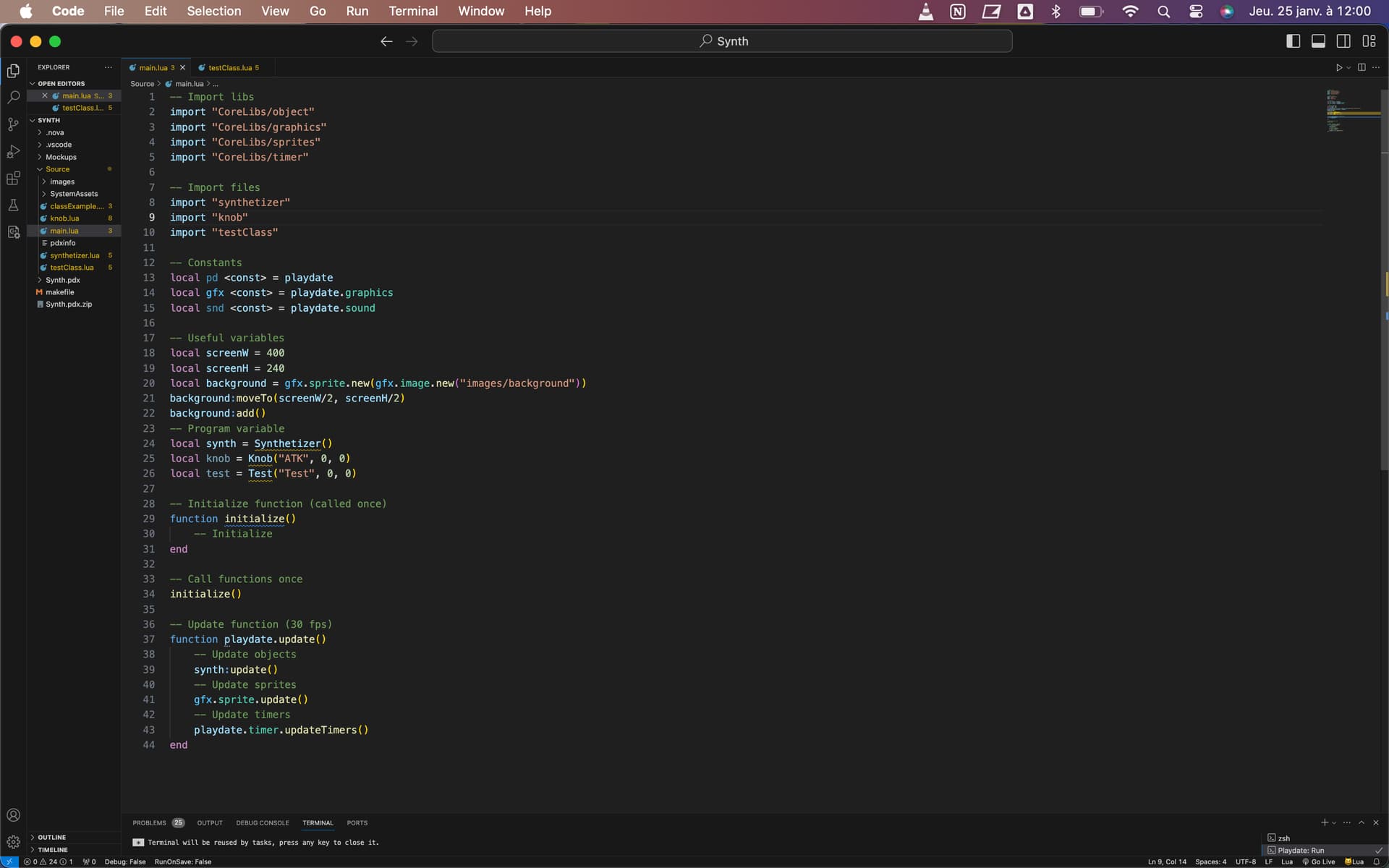 The value of my variables are nil on certain functions and not others when using OOP - Playdate ...